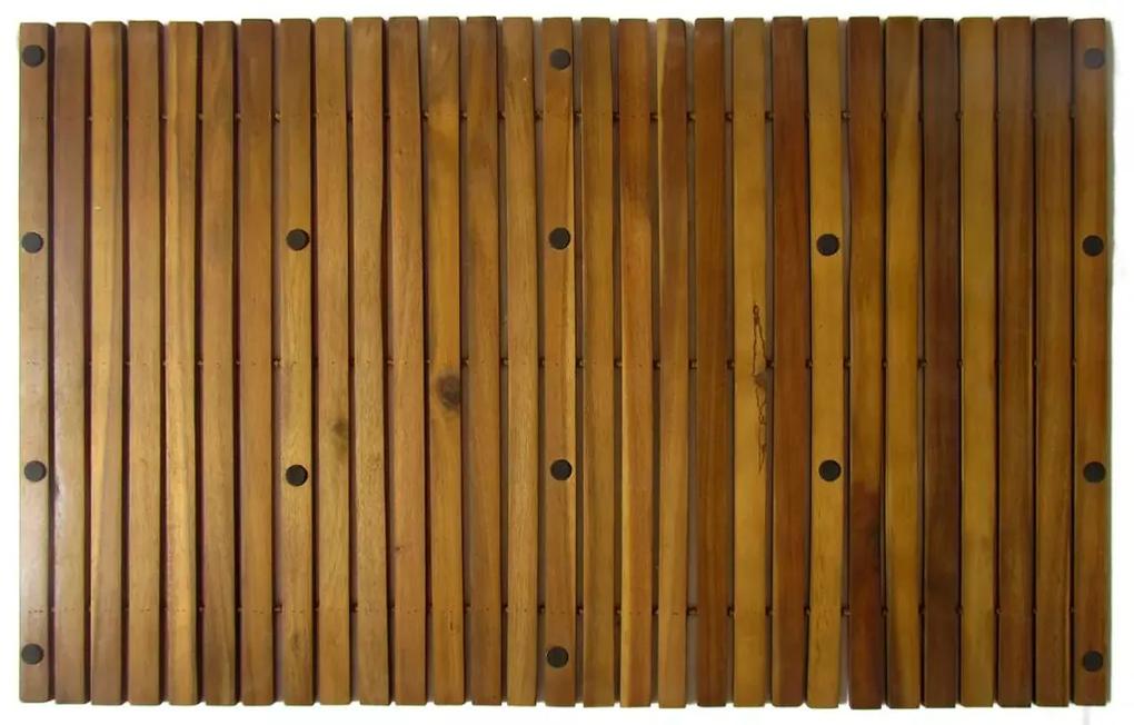 Koupelnová předložka z akáciového dřeva - 3 ks | 80x50 cm