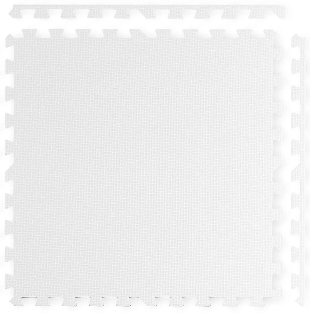 Velká pěnová podložka Ricokids puzzle 60x60 cm 4 ks bílá a šedá pro děti