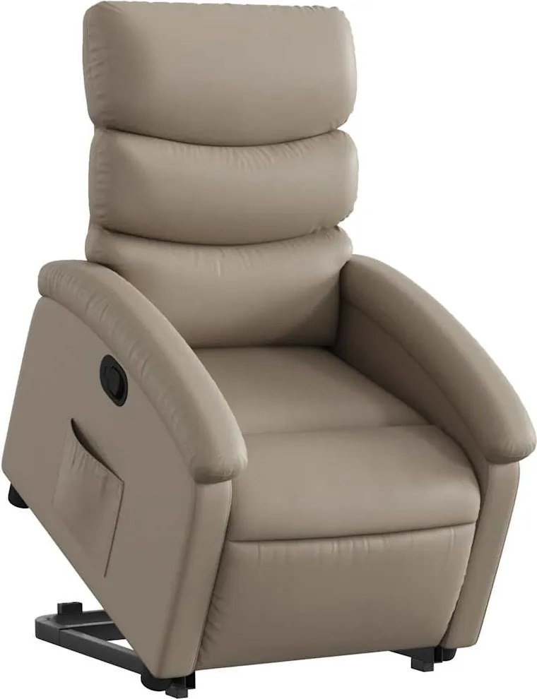 Zvedací polohovací křeslo cappuccino umělá kůže 3204046