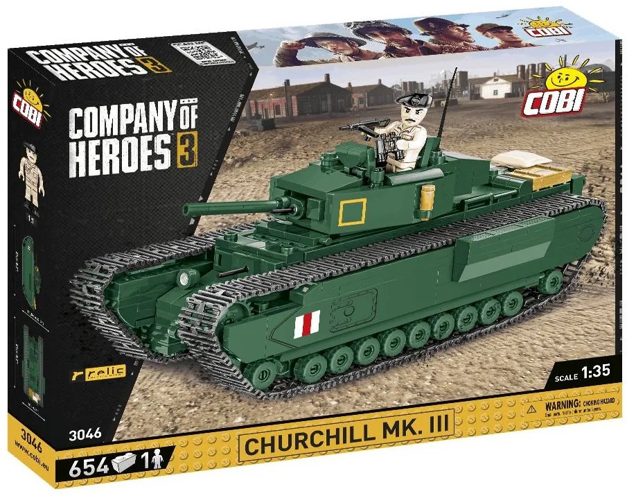 Cobi 3046 britský tank churchill mk iii - company of heroes