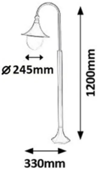 Rabalux 8247 - Venkovní lampa KONSTANZ 1xE27/100W/230V IP44
