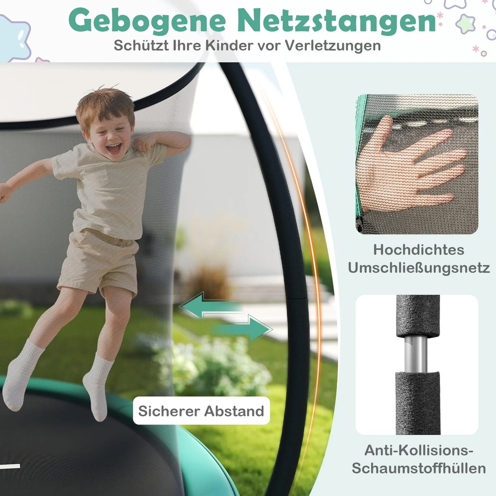 Costway Trampolína venkovní se žebříkem kulatá zahradní