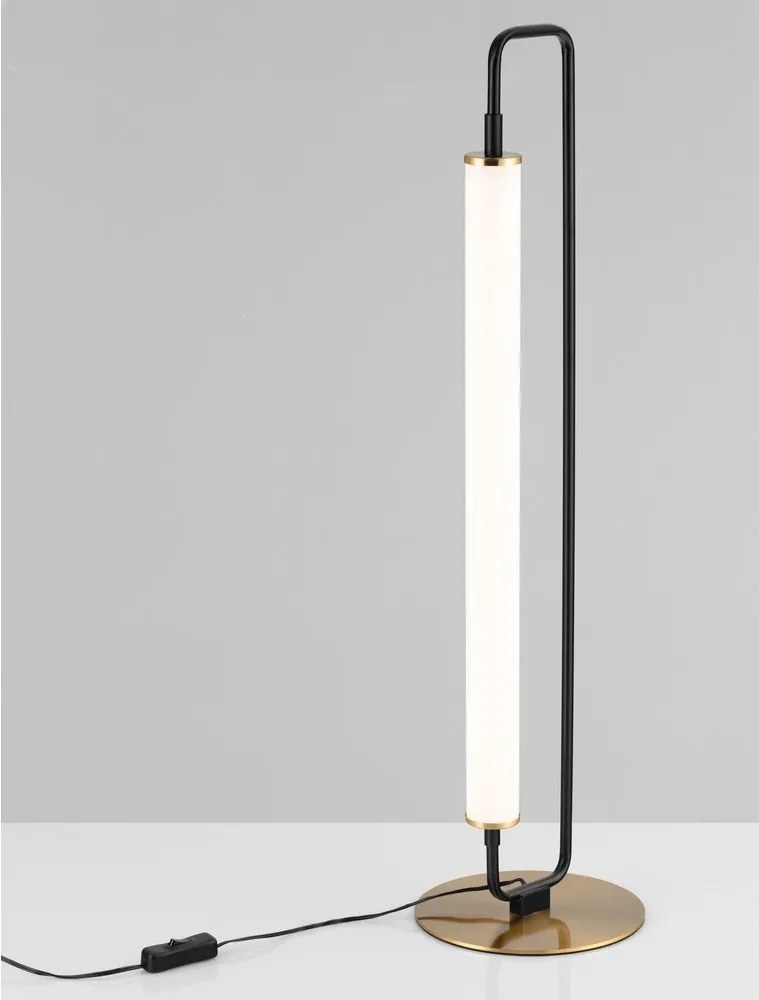 Bílá/matně černá kovová LED stolní lampa (výška 68 cm) Wetro – Nova Luce