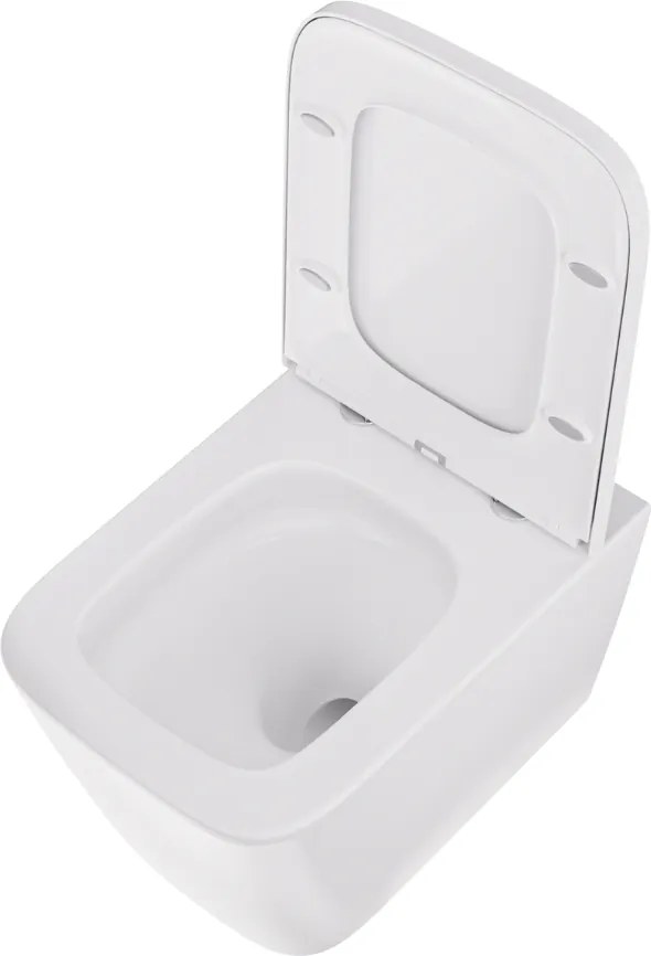 UPTrend Závěsný WC komplet bez příruby GRAVIS VORTEX TR2216R včetně Soft-Close sedátka, bílá lesk