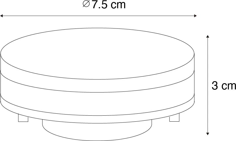 Sada 5 GX53 stmívatelných LED žárovek s teplým světlem 7W 750 lm 2700K-4000K