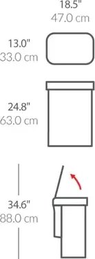 Simplehuman SENSOR černá ocel / Odpadkový koš / Bezdotykový / Hlasové