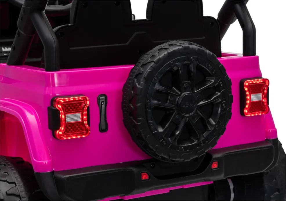 LEAN CARS Akumulátorové vozidlo Jeep Rubicon DK-JWR558 24 V, růžové