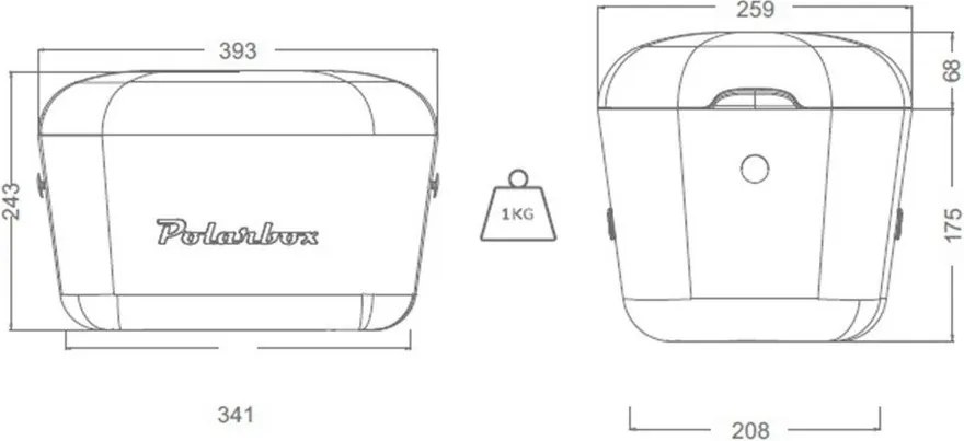 Tyrkysový chladicí box 12 l Pop – Polarbox