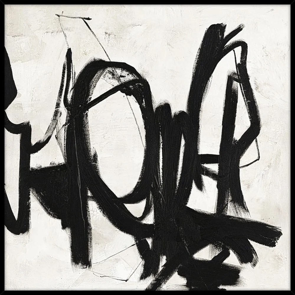 Ručně malovaný obraz 100x100 cm Playblack 2 – Malerifabrikken Biano.cz