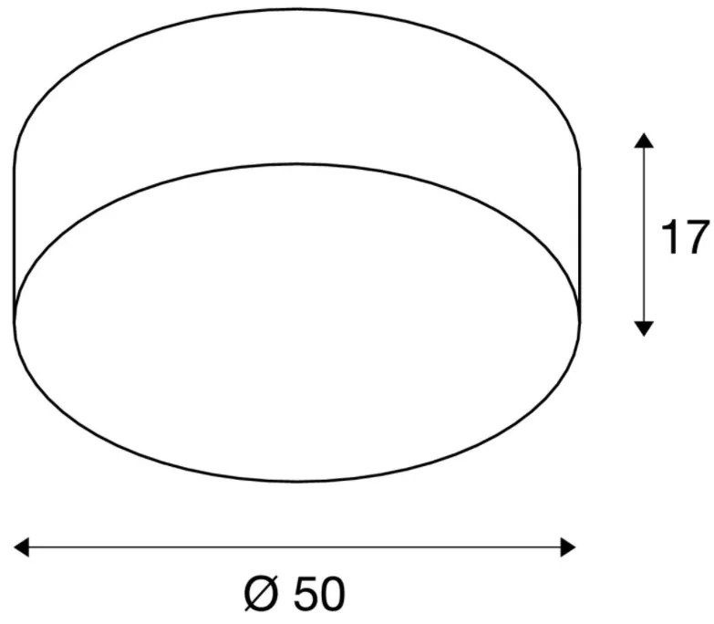 SLV 156050 Tenora, stropní svítidlo z černého textilu, 3x23W E27, prům. 50cm
