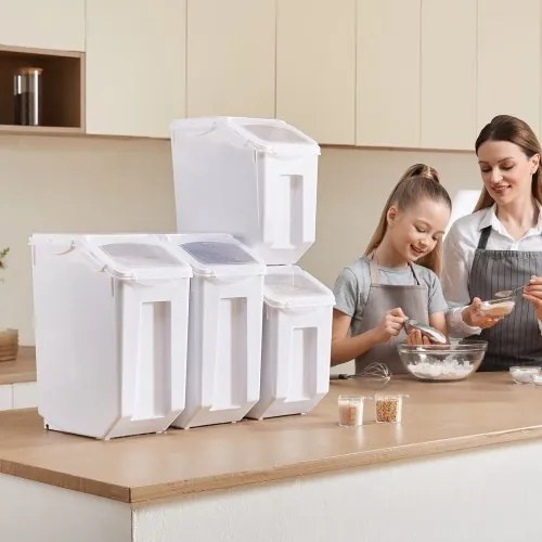 15Lx2 + 20Lx2 Zásobník na ingredience Vzduchotěsný kuchyňský koš na mouku