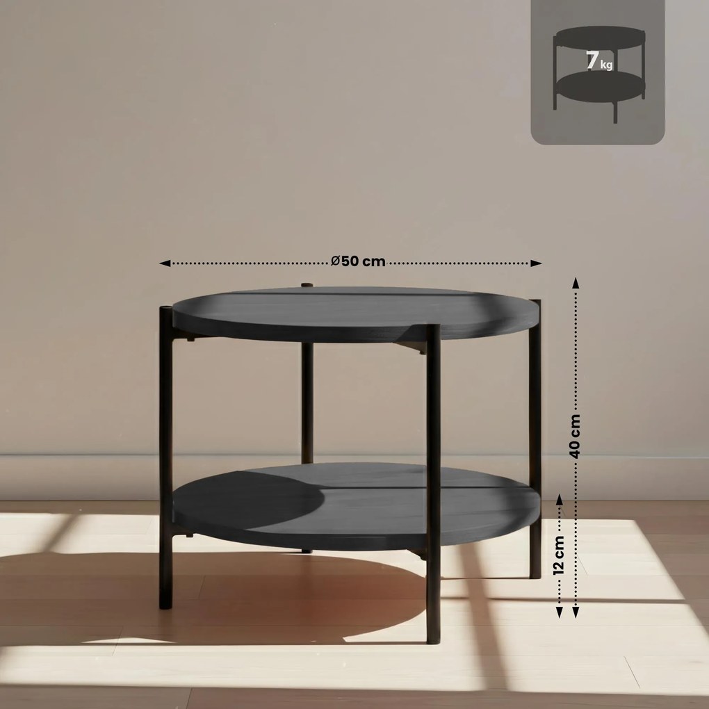 Konferenční stolek Edduma 50 cm – šedá
