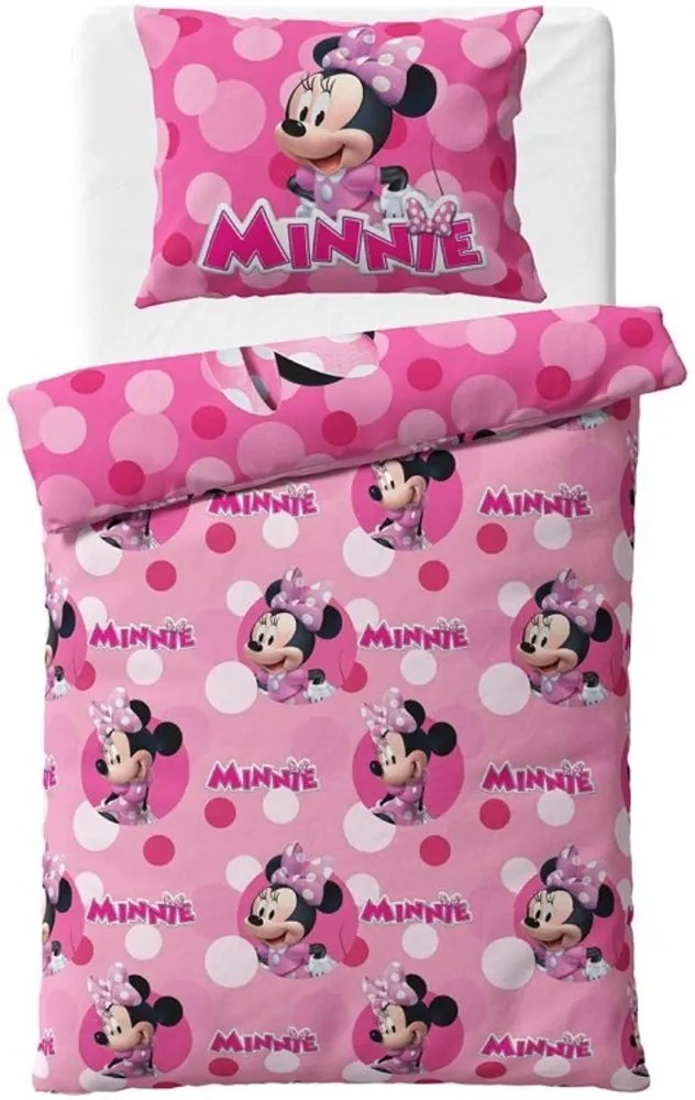 Bavlněné ložní povlečení Minnie Mouse - motiv Módní ikona - 100% bavlna - 70x90 cm + 140x200 cm