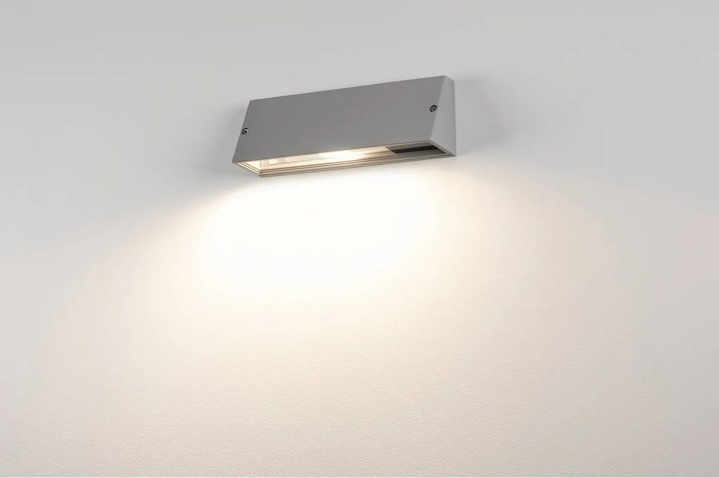 LA 230034 Venkovní svítidlo PEMA čtvercová nástěnná stříbrnošedá 230V E27 - BIG WHITE (SLV)