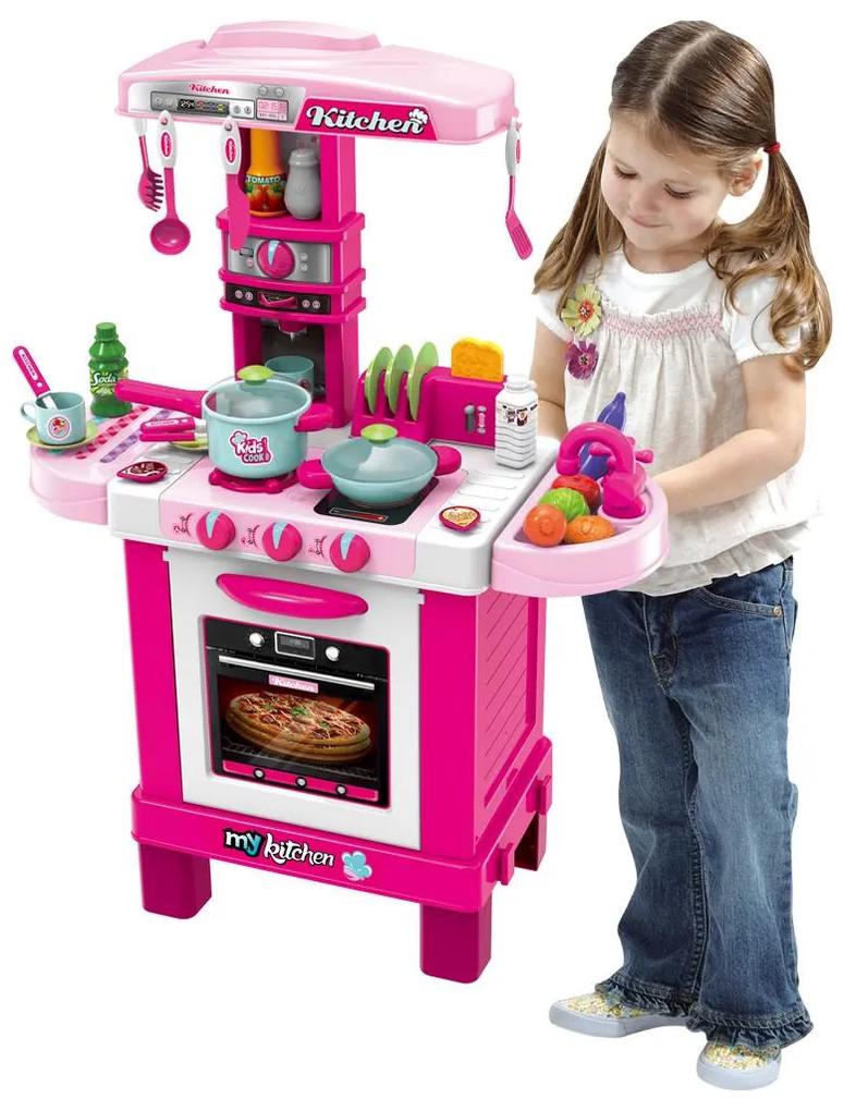 BABY MIX dětská kuchyňka Malý šéfkuchař růžová