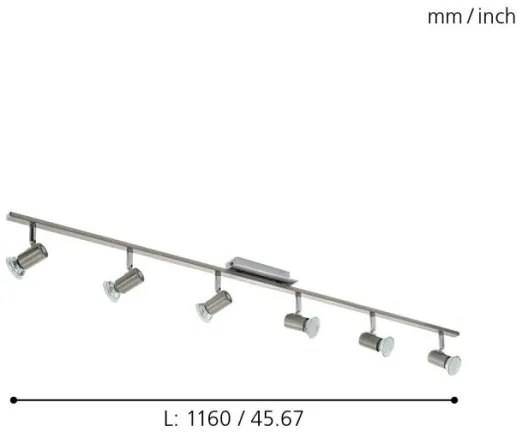 EGLO 90927 - Stropní svítidlo ROTTELO 6xGU10/LED/3W