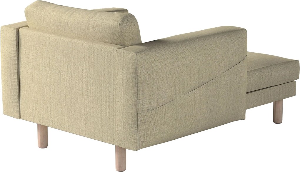 Potah na IKEA Norsborg šezlong s loketními opěrkami barva béžová látka pletený vzor