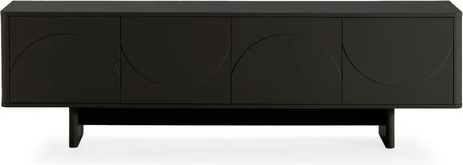Černý TV stolek 180x55x40 cm Solei – MOME