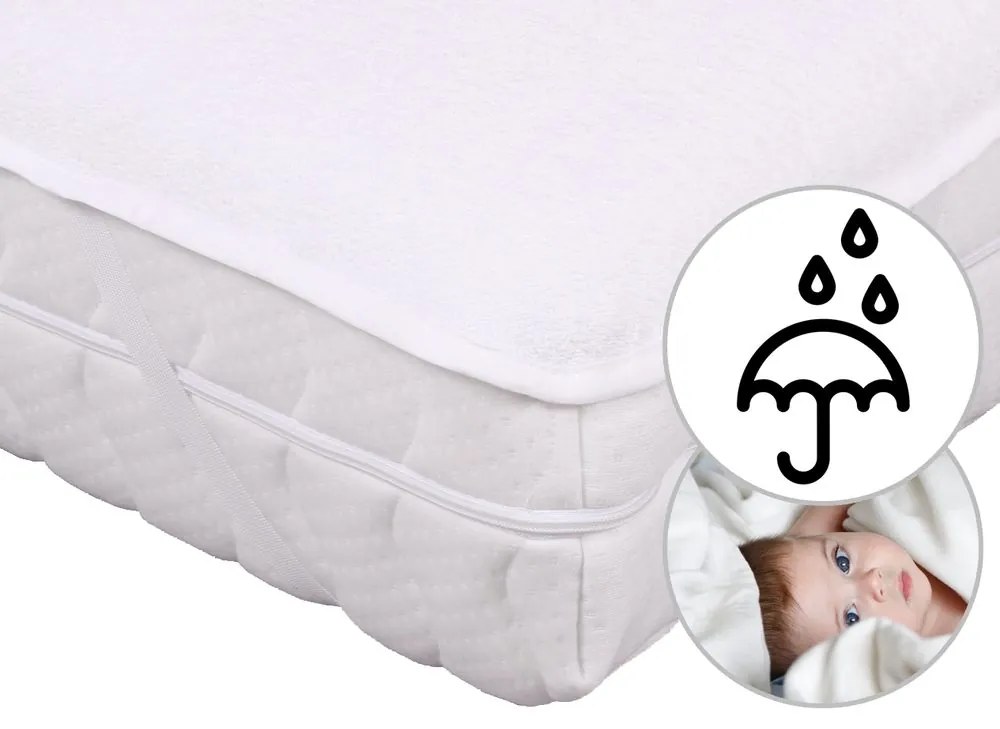 Nepropustný froté PVC chránič matrace pro miminka - 70x140 cm
