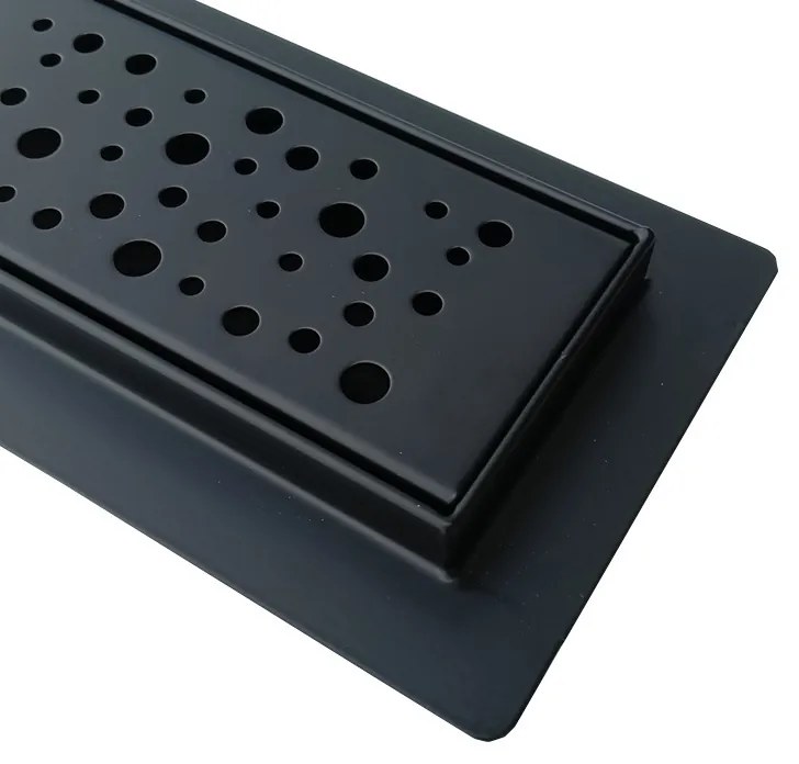 BPS-koupelny Sprchový odtokový žlab DL01 WAVE G5 HYD-2671 50 cm, černý