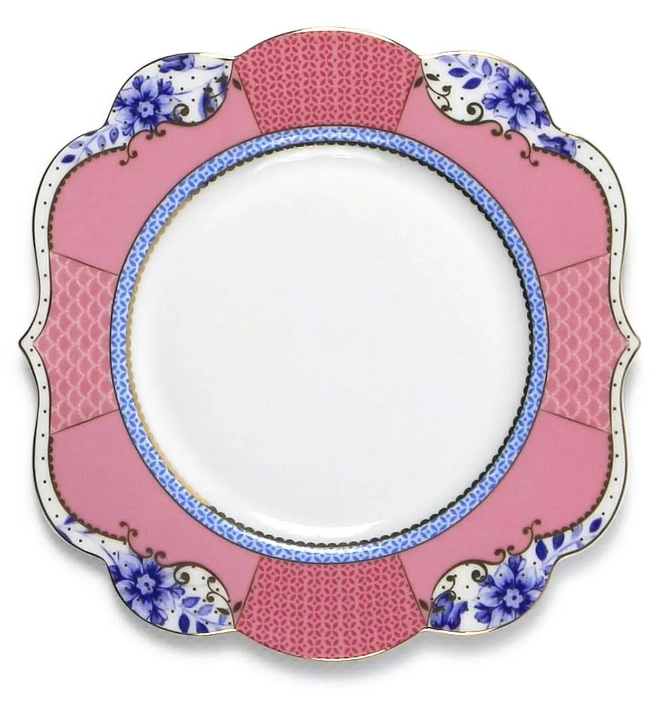Pip Studio Royal Multi talíř Ø17cm, růžový (Porcelánový talíř)