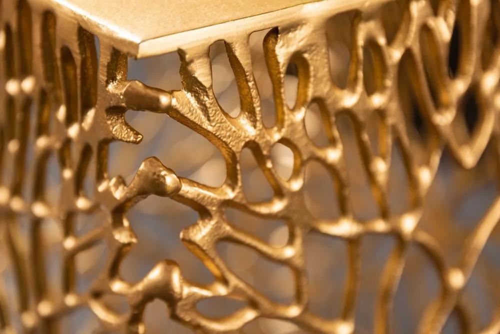 Odkládací stolek 2 ks ESUS Dekorhome Zlatá