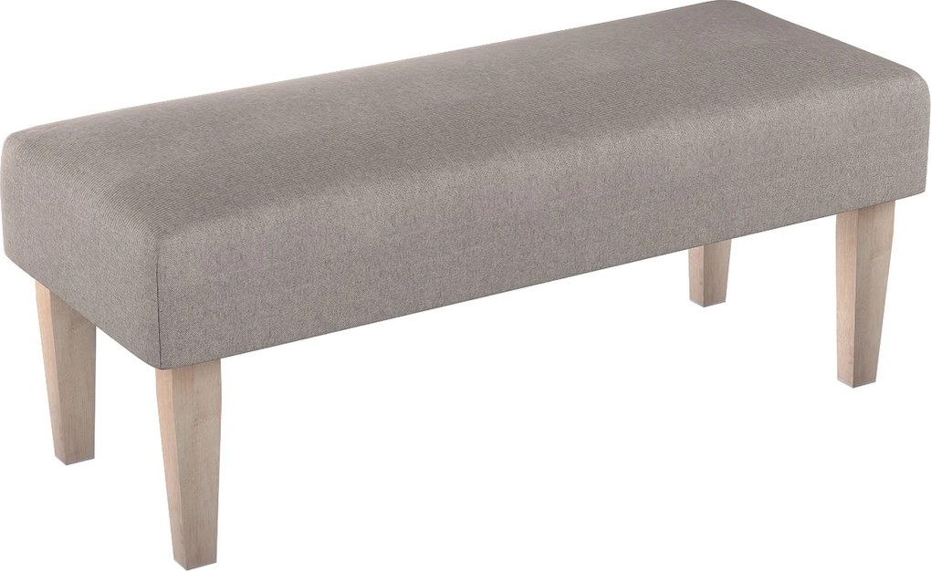 Dlouhá lavička 100x40cm barva béžová látka pletený vzor