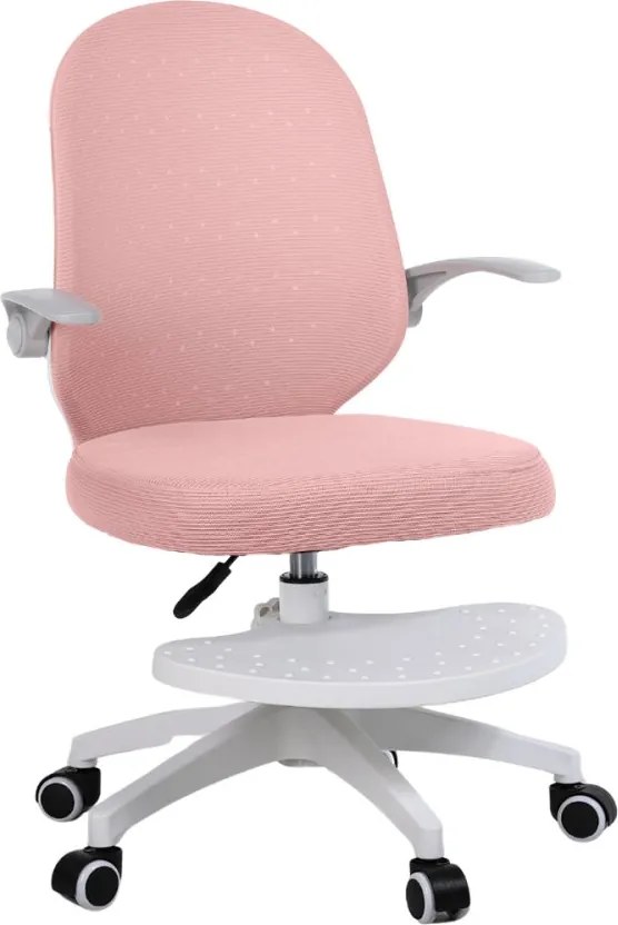 Dětská otočná židle Neoseat JUNI 012 s podnoží — látka, růžová