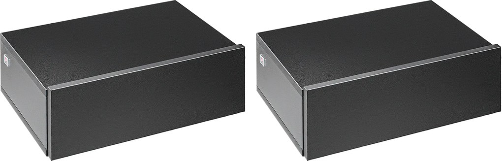 HOMCOM Sada 2 floating nočních stolků s 1 zásuvkou, nástěnný design, moderní styl pro ložnici 40x30x15 cm černá