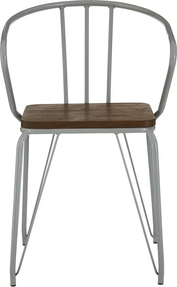 Šedá/v tmavě přírodní barvě jídelní židle z jilmového dřeva District – Premier Housewares