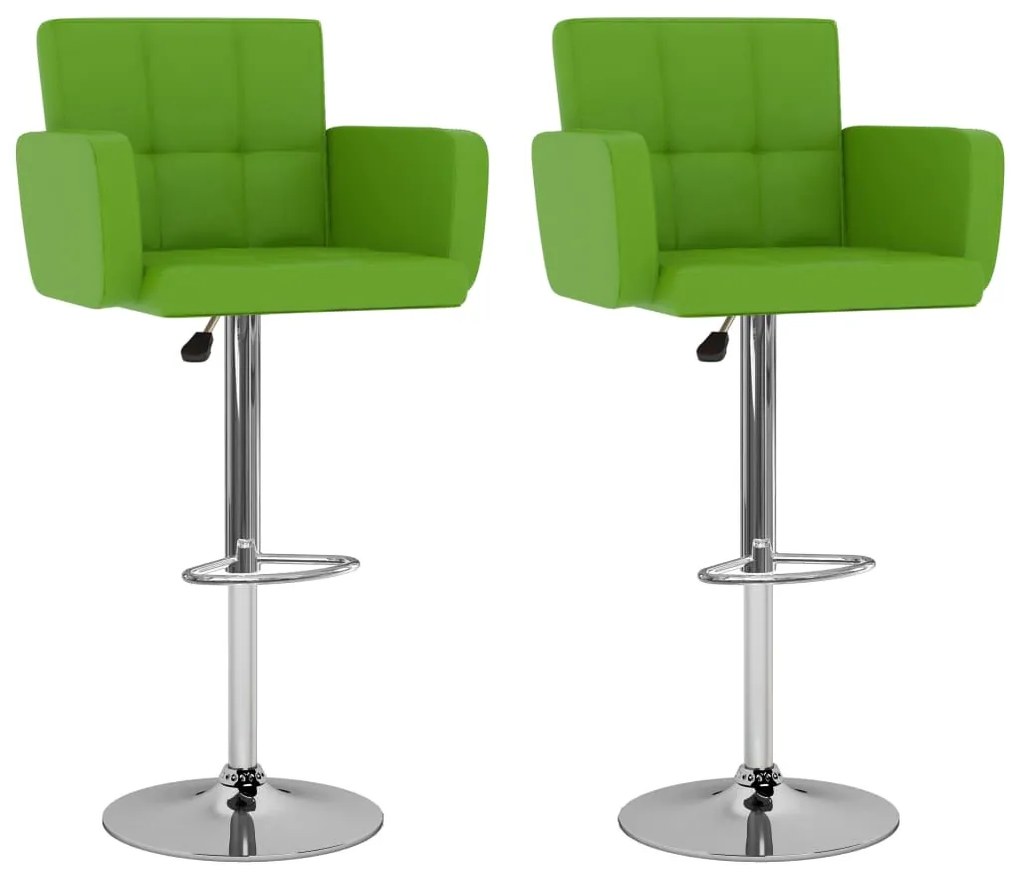 323662 vidaXL Barové stoličky 2 ks zelené umělá kůže