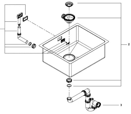 GROHE 31574SD1 - Kuchyňský dřez K700U 550 x 450 mm nerez