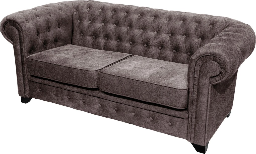 XXXLutz POHOVKA CHESTERFIELD, dřevo, textil, kompozitní dřevo, hnědá MID.YOU - Pohovky - 000694009817