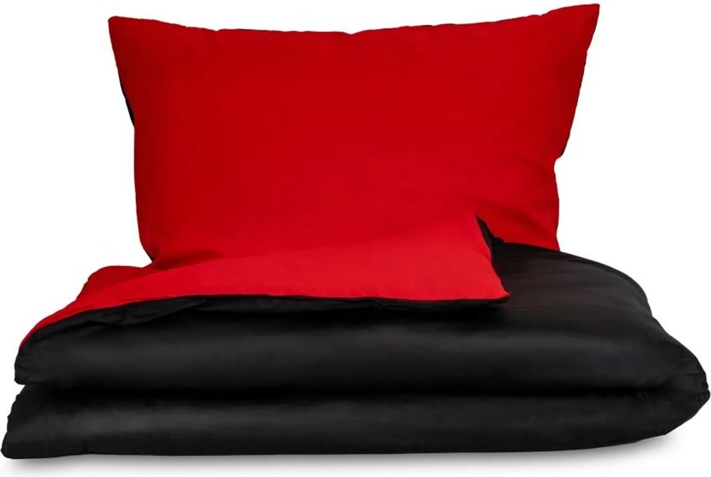 Saténové povlečení LUXURY COLLECTION červené/černé - 1x 140/220, 1x 70/90cm