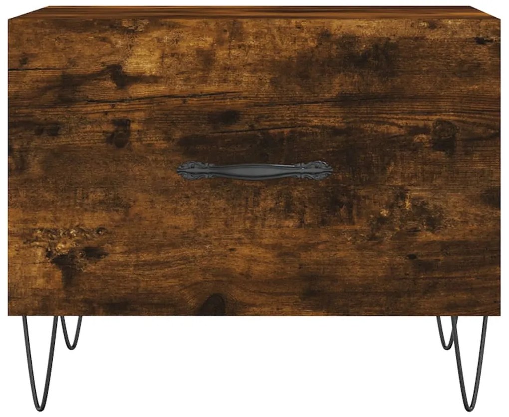 Konferenční stolek kouřový dub 50x50x40 cm kompozitní dřevo - Default Title