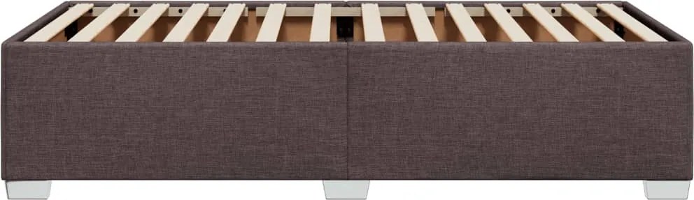 Rám postele bez matrace tmavě hnědá 80 x 200 cm textil 3284432