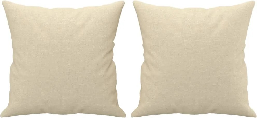 2dílná sedací souprava s polštáři krémová textil 3202136