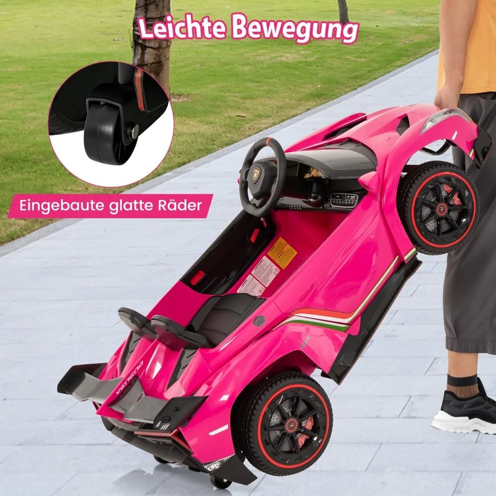 Costway Dětské elektrické auto Lamborghini s dálkovým ovládáním a LED světlomety