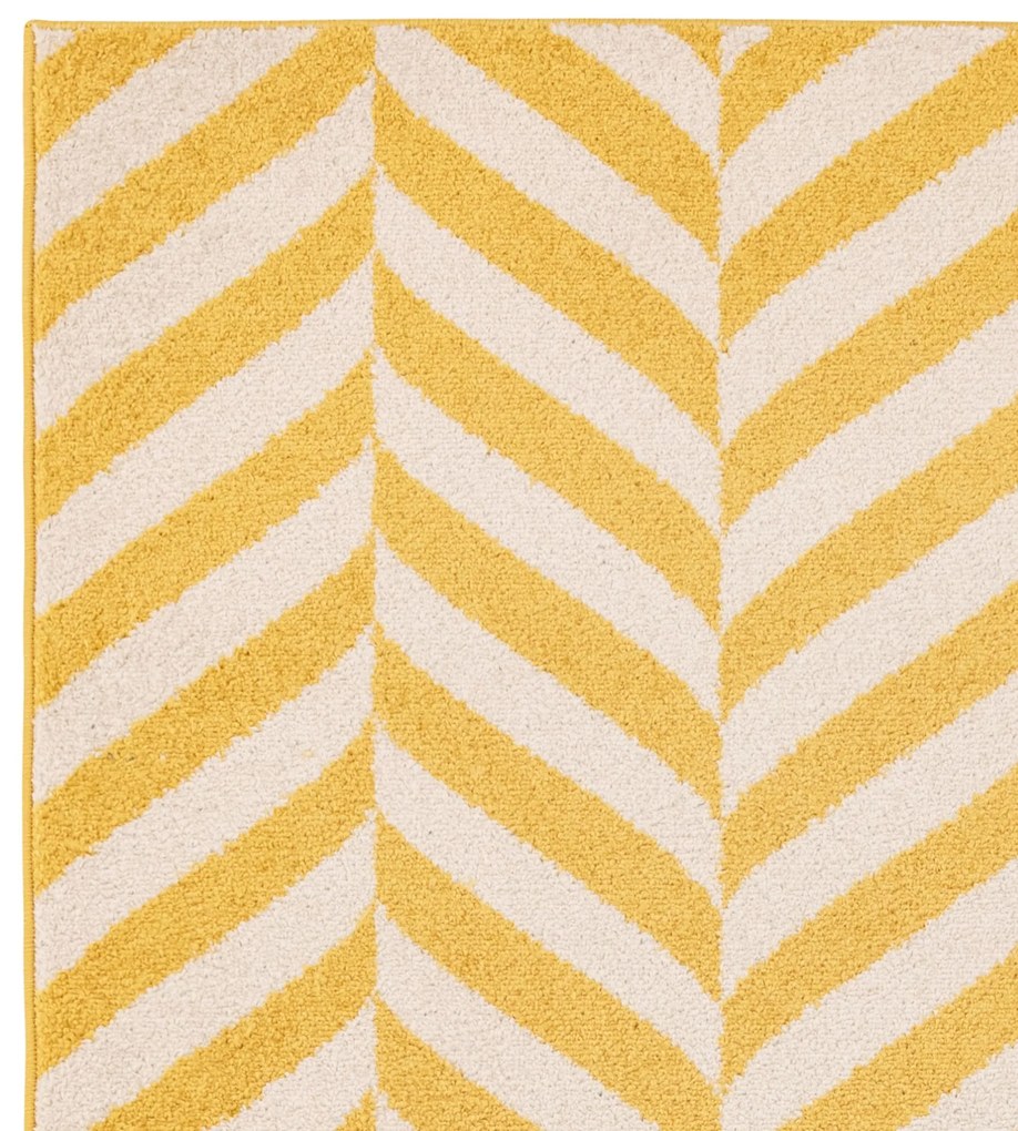 Tribeca Design Kusový koberec Jars Yellow Chevron Rozměry: 66x240 cm