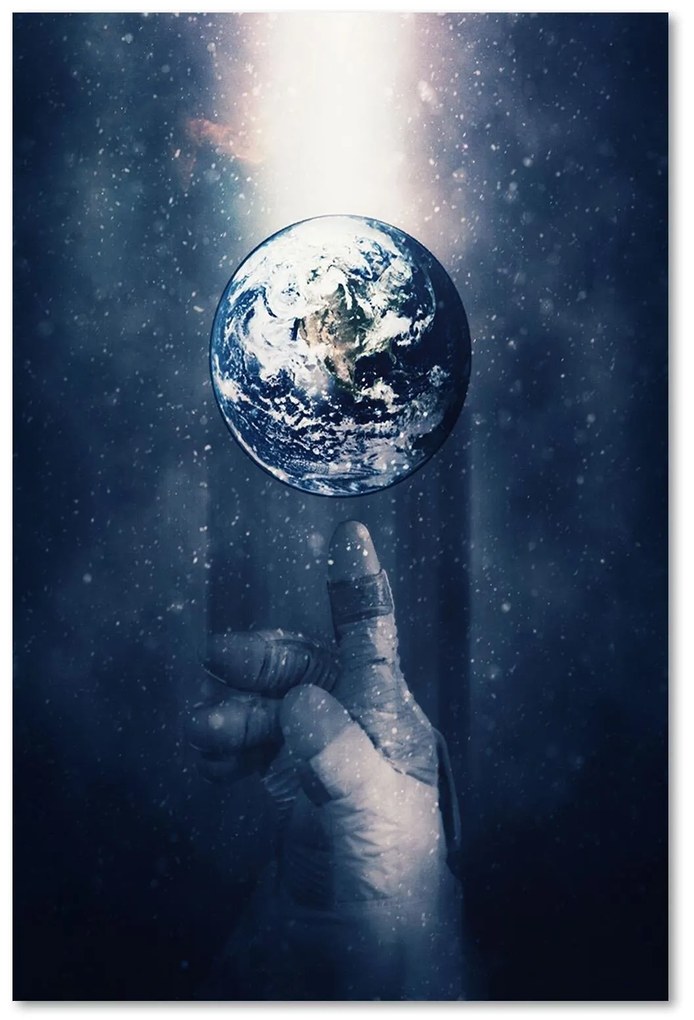 Gario Obraz na plátně Planeta Země na prstu - Gab Fernando Rozměry: 40 x 60 cm