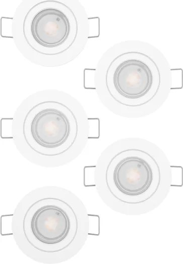 Eglo 902263 - SADA 5x LED Podhledové bodové svítidlo BARRANCO LED/4,8W/230V bílá