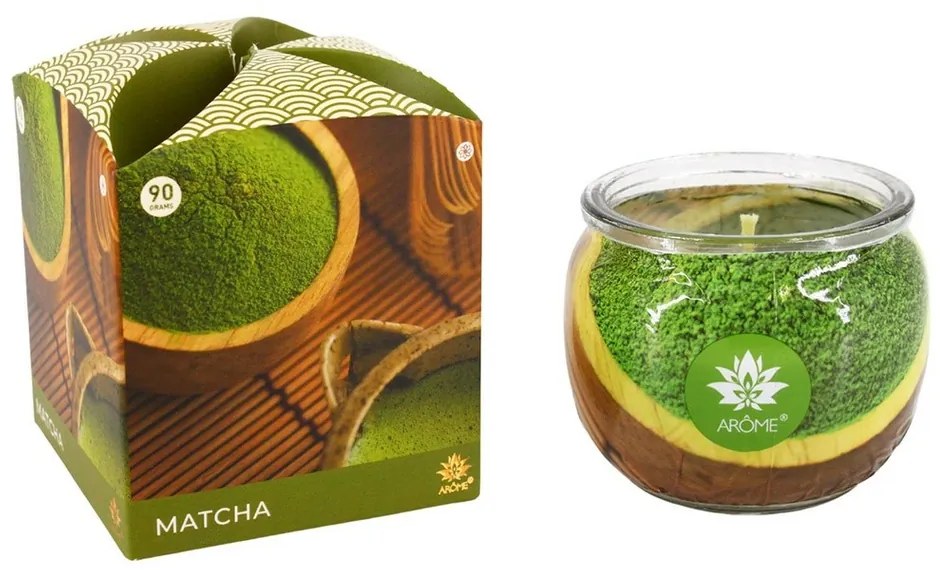 Arome Vonná svíčka ve skle Matcha, 90 g