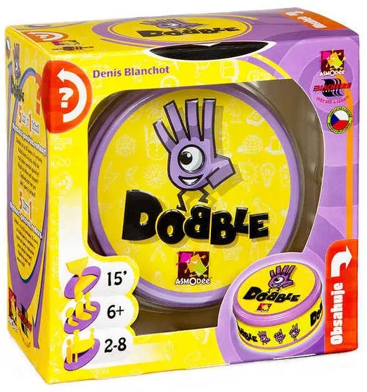 ASMODEE Hra postřehová Dobble v plechové krabičce *SPOLEČENSKÉ HRY* asdobb