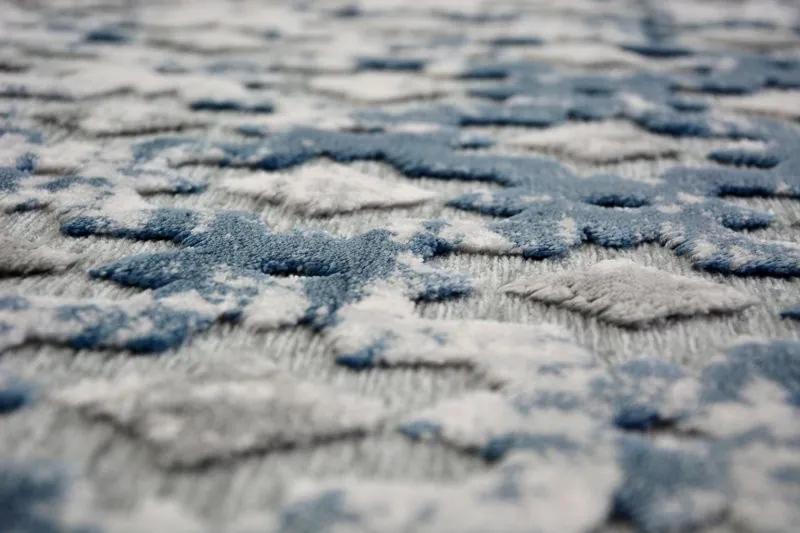 Kusový koberec ACRYLOVY YAZZ 7006 šedý / modrý / slonová kost