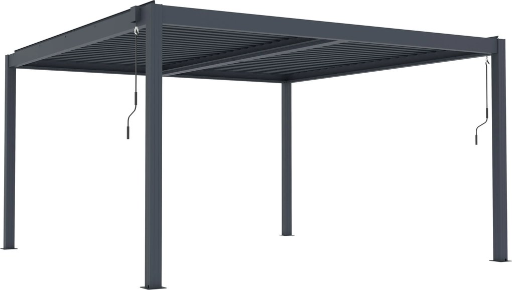 Bioklimatická pergola G21 Austin Premium 4x4 m, antracitová hliníková