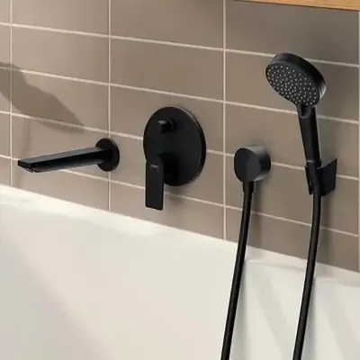 Hansgrohe Rebris E - Vanová vpusť matná černá