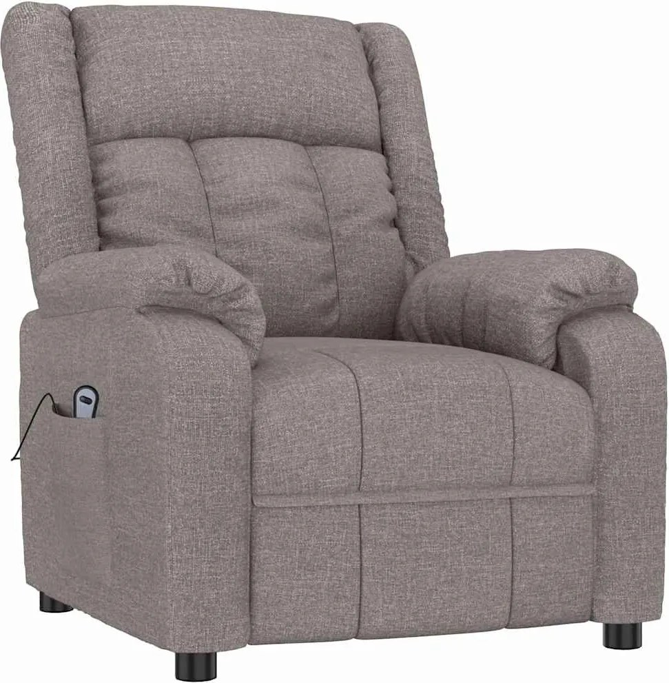 Elektrické polohovací křeslo taupe textil 3143575