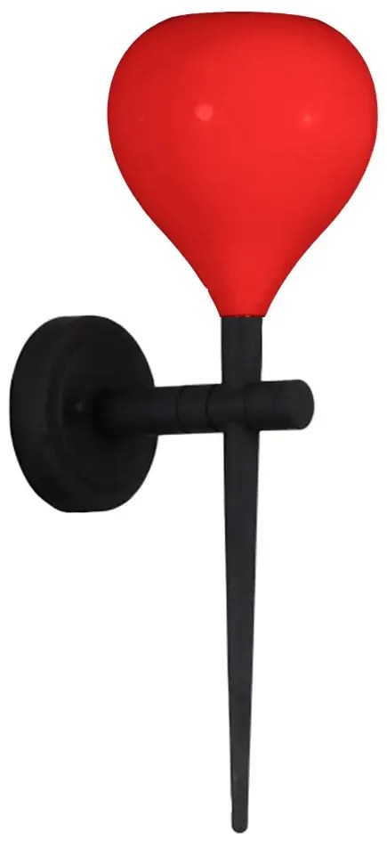 Designové nástěnné svítidlo Aga červená