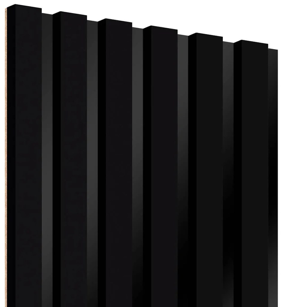 Nástěnný panel na HDF desce - černá mat