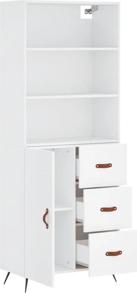 Skříň highboard bílá 69,5 x 34 x 180 cm kompozitní dřevo 3189413